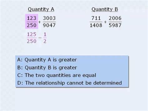 Gre Math Intro To Gre Quantitative Comparison Qc Youtube