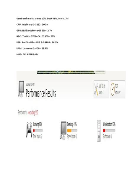 User Benchmarks Pdf