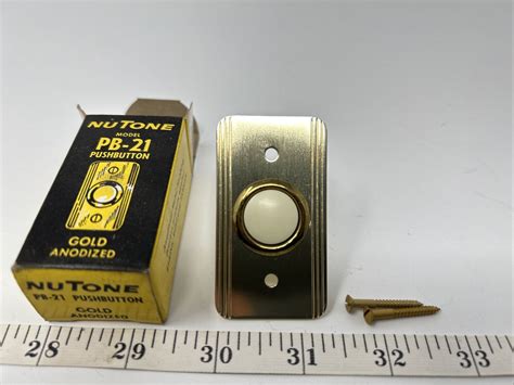 vintage nutone model pb 21 gold anodized push button nos ebay