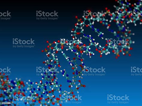 3d Dna 나선형 시각화 와 깊이의 필드 0명에 대한 스톡 사진 및 기타 이미지 0명 Dna 과학 Istock