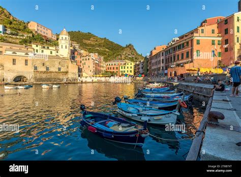 Vernazza Italy August 2 2023 View On The Beautiful Seaside Of The