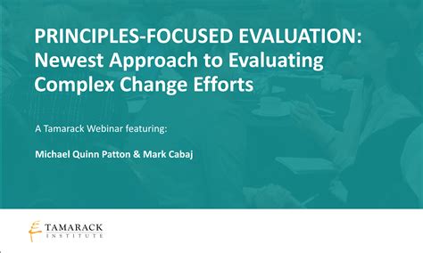 Webinar Principles Focused Evaluation Featuring Mark Cabaj And Michael Quinn Patton