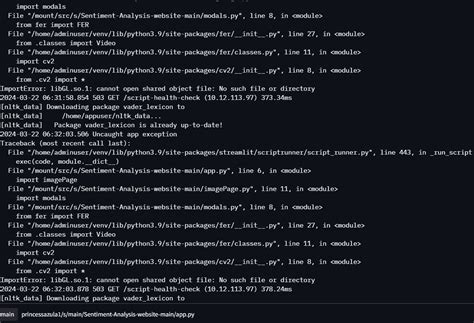 LibGL So 1 Error And I Cant Upload My Project It Works Fine On Local Community Cloud