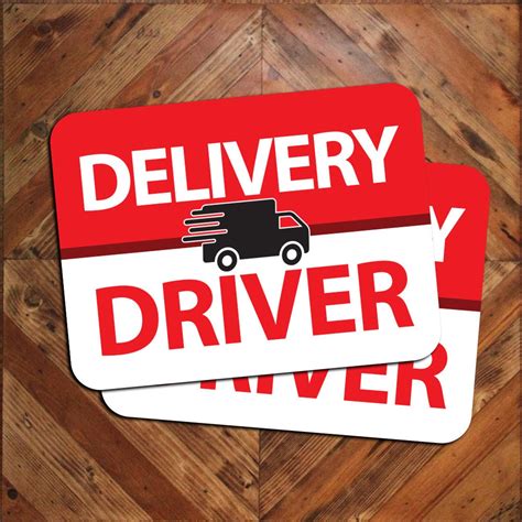 Pair 2 Of Generic Delivery Driver Car Door Magnet Signs 9x9 Etsy