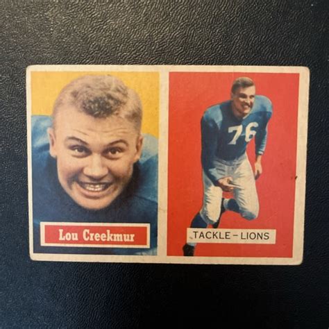 1957 Topps Lou Creekmur 20 Detroit Lions Ebay