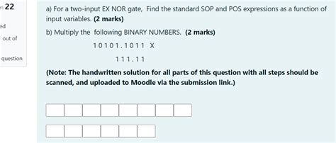 Solved N 22 Ed A For A Two Input Ex Nor Gate Find The