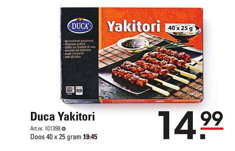 Duca Yakitori Aanbieding Bij Sligro 1foldersnl