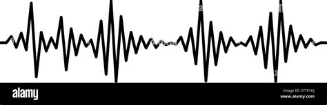 Black Oscillating Sound Waves Are Visualizing Audio Signal Music Wave Radio Signal Frequency