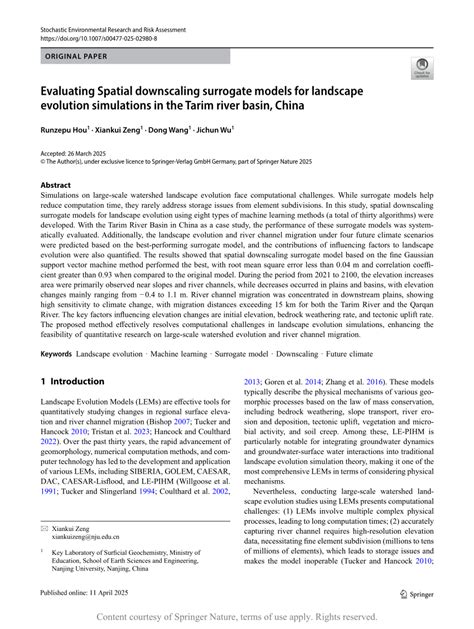 Evaluating Spatial Downscaling Surrogate Models For Landscape Evolution