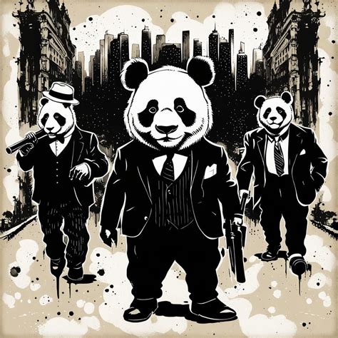 Panda Mobster Al Capone Scarface Ai Generated Artwork Nightcafe