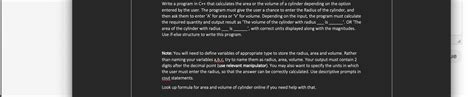 solved write a program in c that calculates the area or
