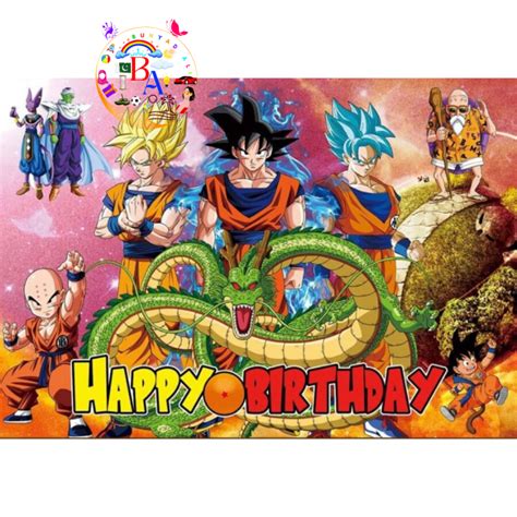 Dragon Ball Z Fancy Backdrop Goku Theme Fancy Panaflex Dragon Ball
