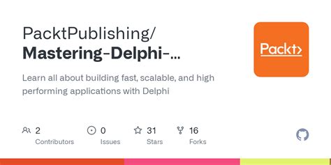 Github Packtpublishingmastering Delphi Programming A Complete