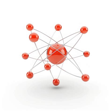 Detailed Of Atomic Structure On A White Background Premium Ai Generated Image