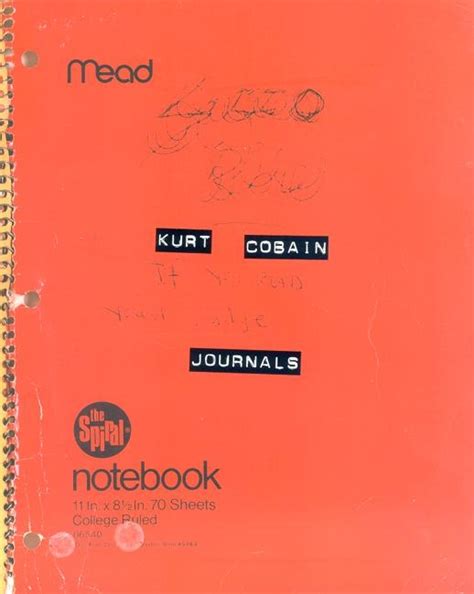 Kurt Cobain Journals Book Review Nirvana Kurt Cobain Journals