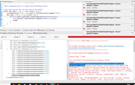 Error Handle Web Table Element Click Intercepted Documentation Katalon Community