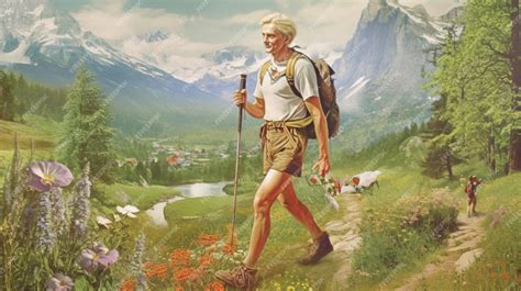 Premium Ai Image A Naturist Enjoying Hiking And Outdoor Activities