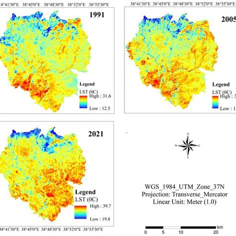 Utcl Map Of Addis Ababa City From 1991 To 2021 Download Scientific