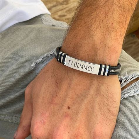 Personalised Engraved Bracelet For Men