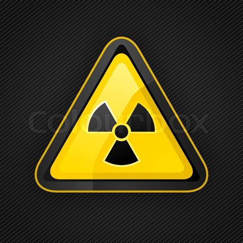 Hazard Warning Triangle Radioactive Stock Vector Colourbox