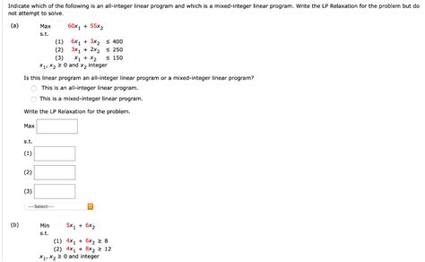Solved Indicate Which Of The Following Is An All Integer Chegg