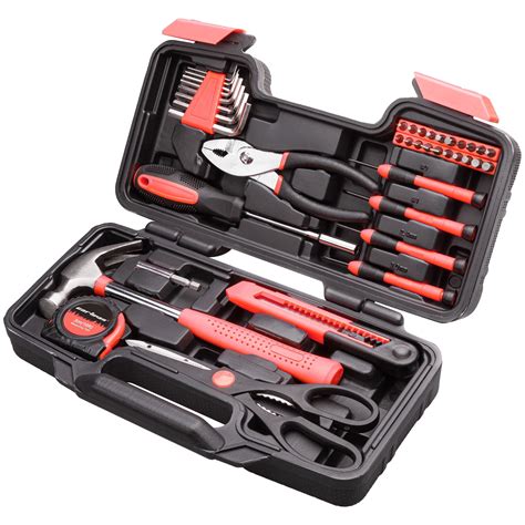 Cartman Pink 39 Piece Tool Set General Household Hand Tool Kit With