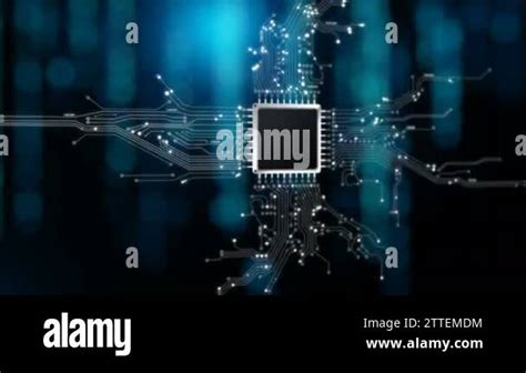 K Animation Chip Set Cpu Controller And Print Circuit With Alpha Matte For Technology Cyber And