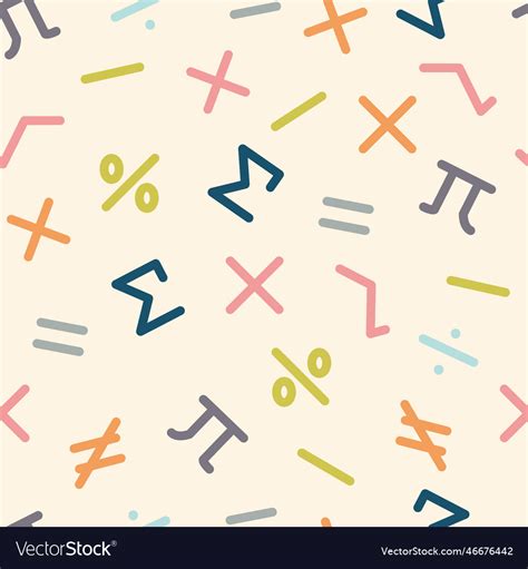 Mathematical Symbols Seamless Pattern Royalty Free Vector