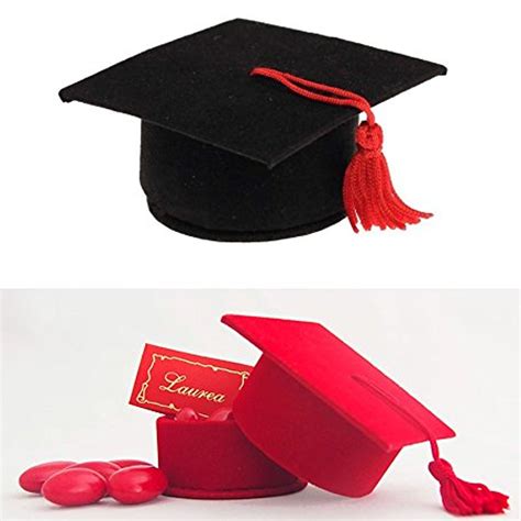 Bomboniera A Forma Di Cappello Rosso O Nero Portaconfetti Porta