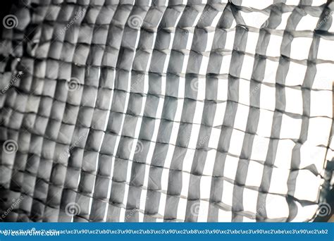 Honeycomb Diffuser Softbox Round Shape Shines In The Dark Stock Image