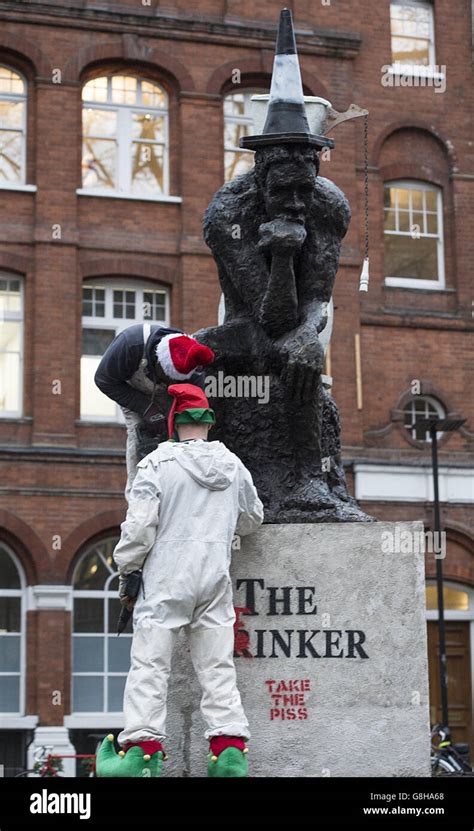 Banksys Sculpture The Drinker Has Been Returned As The Stinker To