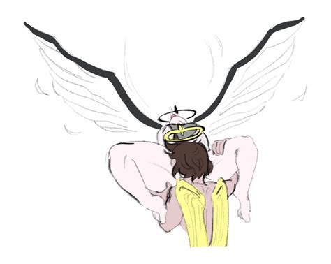 Rule 34 Adam Hazbin Hotel Clothed Clothing Cuddling Cunnilingus Duo Enly Feathered Wings