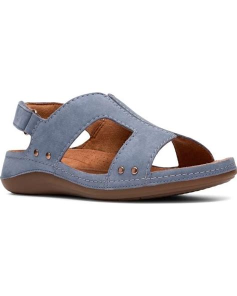 Clarks Cecily Sun Slingback Sandal In Blue Lyst