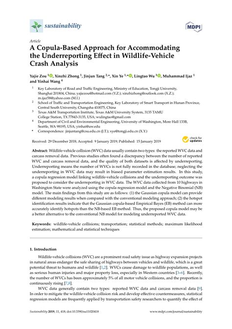 Pdf A Copula Based Approach For Accommodating The Underreporting