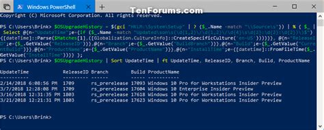 view windows upgrade history in windows 10 tutorials