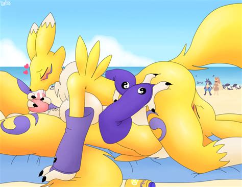 Rule 34 69 Position Anthro Balls Bandai Namco Beach Being Watched Big Breasts Blush Bodily