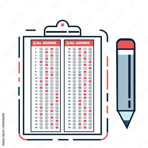 Omr Sheet Vector Design Stock Vector Adobe Stock