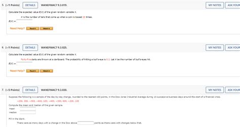 solved calculate the expected value e x of the glven random