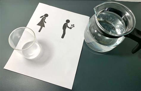 Valentine Themed Light Refraction On Science Experiment