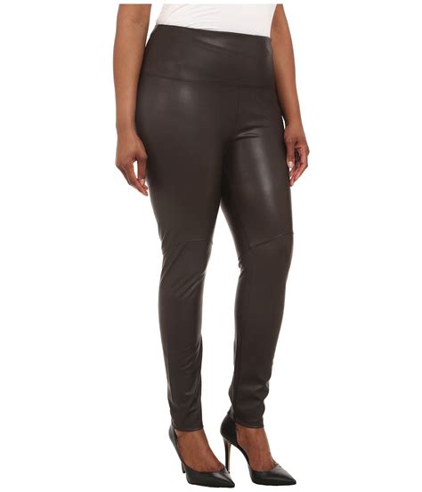 Brown Leather Leggings Plus Size