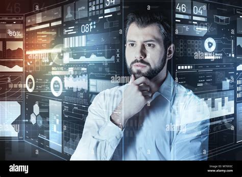 Attentive Programmer Thinking While Solving A Sudden Problem Stock