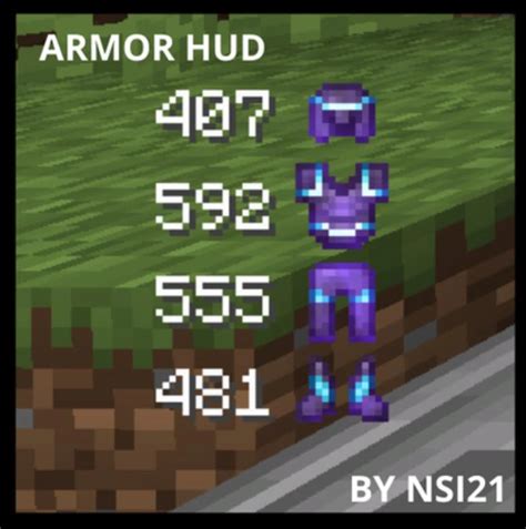 Armor Durability Hud Minecraft 1214 1213 1212 1211 121