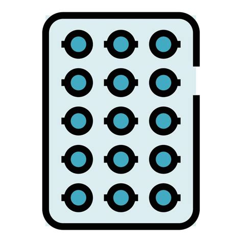 Pill Blister Icon Vector Flat 27148866 Vector Art At Vecteezy