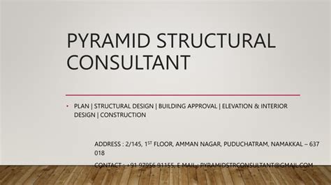 28 5 21 Company Profile Of Pyrmaid Structural Consultant Pptx