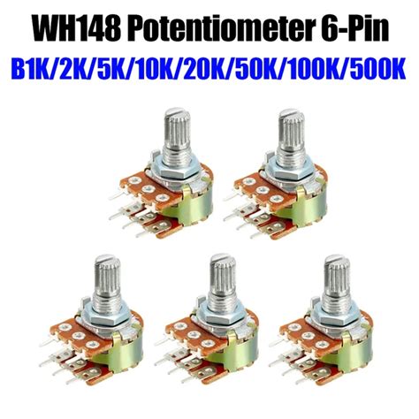 Wh148 Potentiometer Variable Resistor Linear 1k 2k 5k 10k 20k 50k 100k