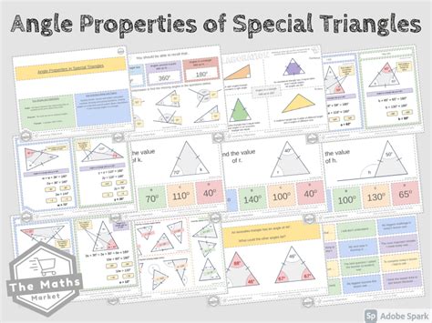 Angle Properties Of Special Triangles Teaching Resources
