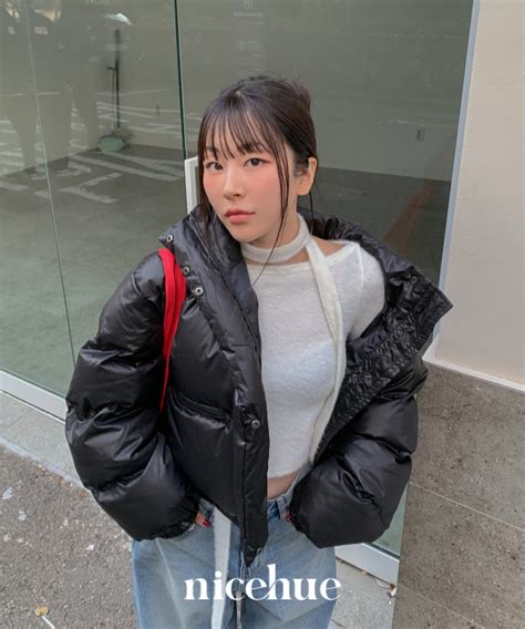 니스휴 퓨어 웰론 숏패딩 퀼팅패딩 크롭패딩 글로시패딩 빅사이즈패딩 브라운패딩 오버핏패딩 스트링패딩 하이넥패딩 다운패딩 여자