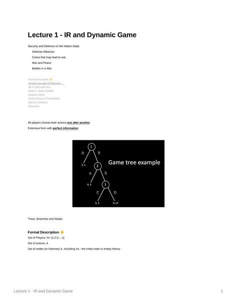 Ir And Dynamic Games Basc0017 Interdisciplinary Game Theory Ucl Thinkswap
