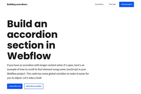 Accordion Example With Long Content Webflow