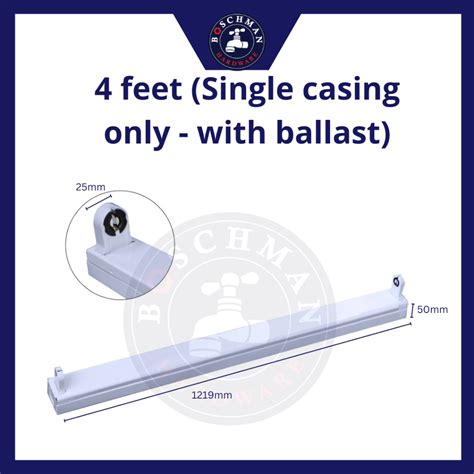 Fluorescent Light Casing With Ballast Light Tube 2 Feet 4 Feet Wall Ceiling Lighting Lampu